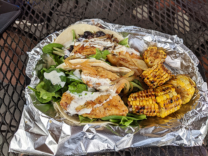 Not all heroes wear capes&mdash;some come wrapped in foil with grilled corn and fresh greens. This grouper taco platter might just save your day.