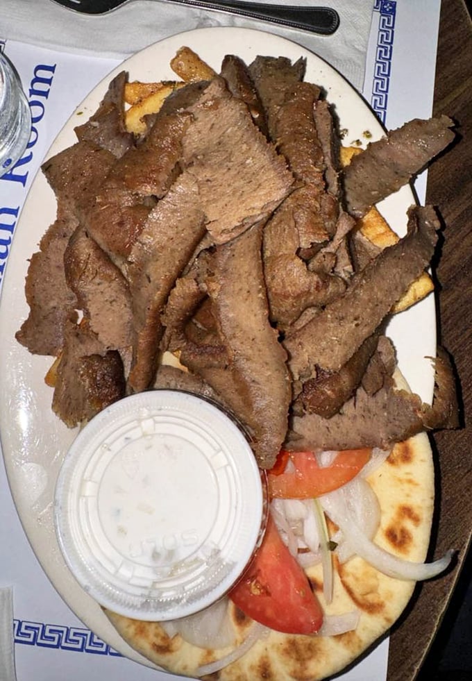Behold the star of our show: gyros so perfectly seasoned and tender, they've launched a thousand food pilgrimages across Chicago.