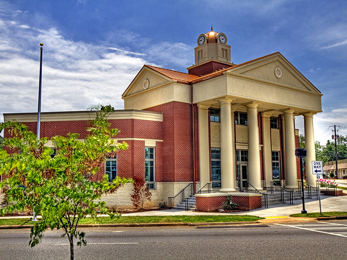 Hartwell's City Hall looks like it's auditioning for a role in a small-town legal drama – all columns and gravitas with a touch of Southern charm.