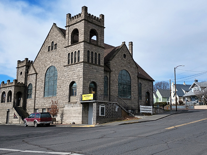 This magnificent stone church with castle-like features isn't in Europe&mdash;it's right in Pendleton, offering architectural splendor without the overseas flight.