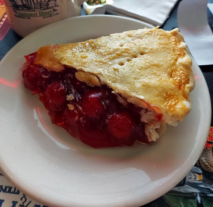 This cherry pie isn't just dessert&mdash;it's edible artwork with a perfect golden crust and ruby filling that would make Agent Cooper weep with joy.