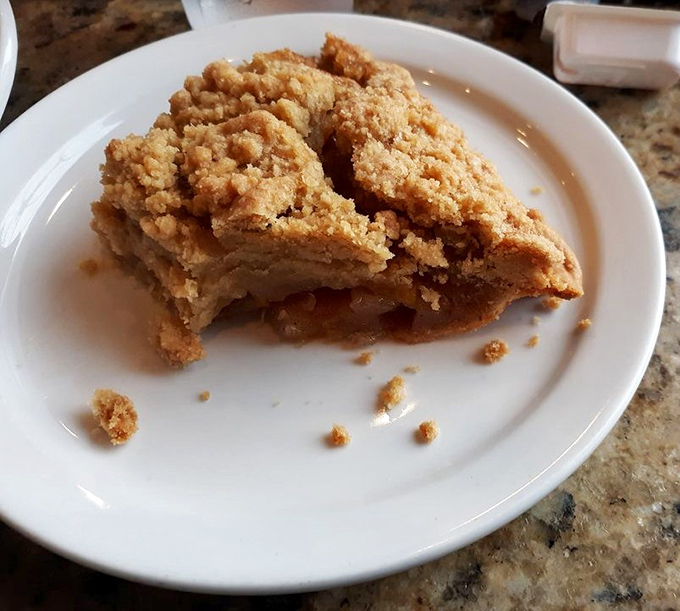This isn't just apple pie&mdash;it's edible architecture with a crumb topping that would make your grandmother simultaneously proud and jealous. Worth every calorie.