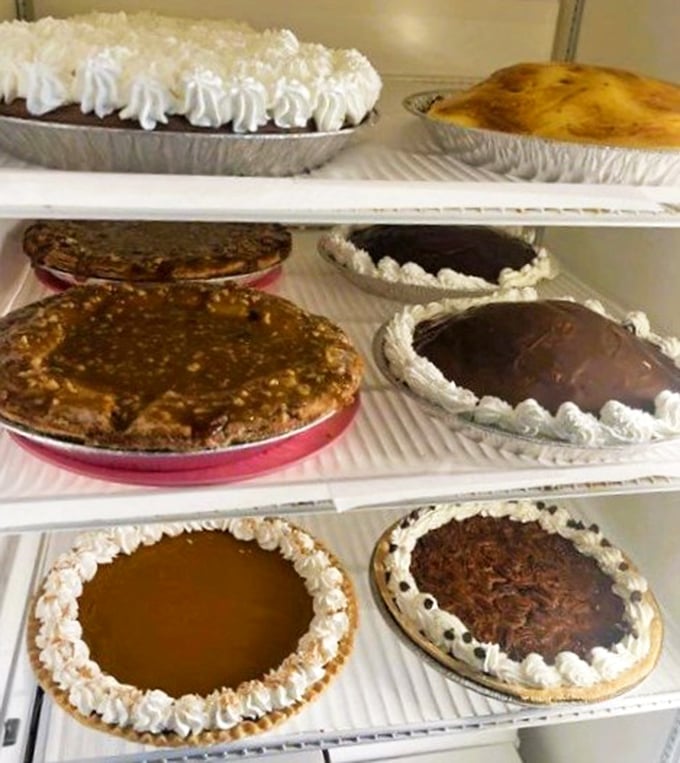 Pie paradise found! These homemade beauties aren't just desserts, they're life-affirming experiences with whipped cream halos.