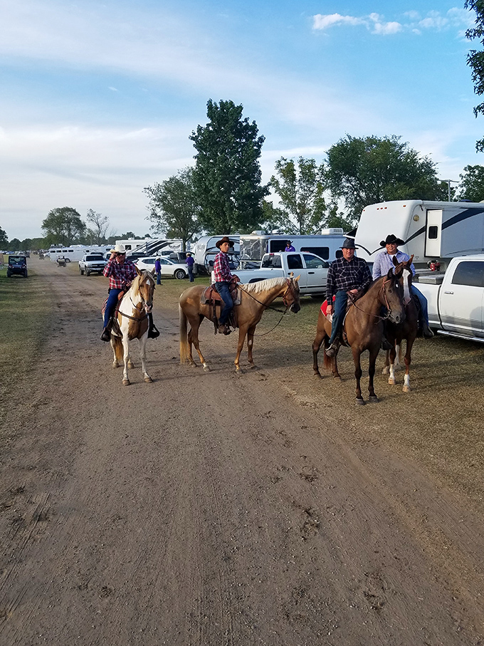 Local cowboys proving that retirement age is just a number when you've got a horse and determination.