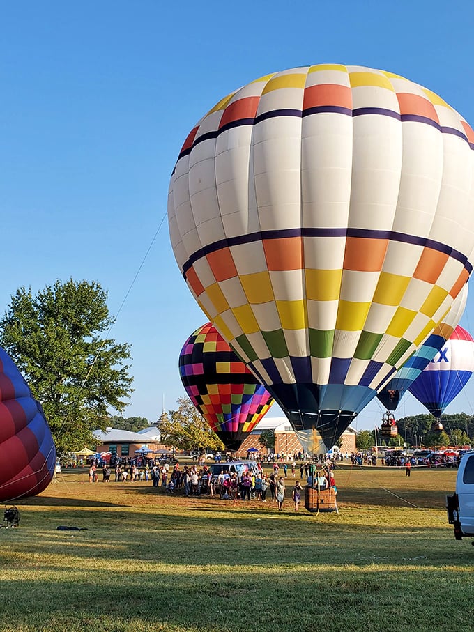 Hot air balloons dot Berea's sky during festivals, offering views that make smartphone panoramas seem tragically inadequate. Kentucky from above&mdash;no TSA pat-down required.