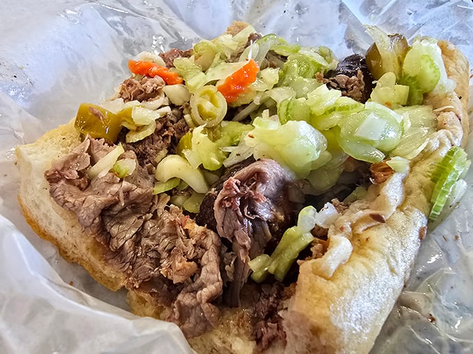 This Italian beef sandwich isn't just a meal&mdash;it's a juicy, messy masterpiece that demands respect, multiple napkins, and possibly a change of shirt.
