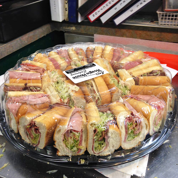 Behold the hoagie ring, arranged like edible art that would make any party platter jealous.