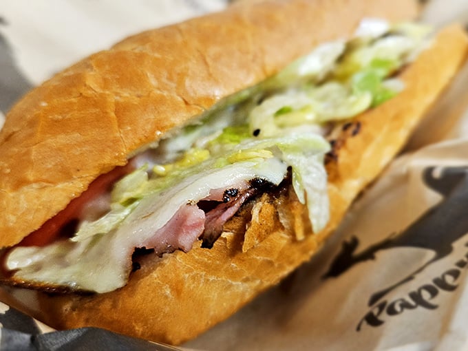 The Italian hoagie in all its glory&mdash;layers of meat and cheese embraced by bread that's achieved the perfect crisp-to-soft ratio. This isn't a sandwich; it's architecture.