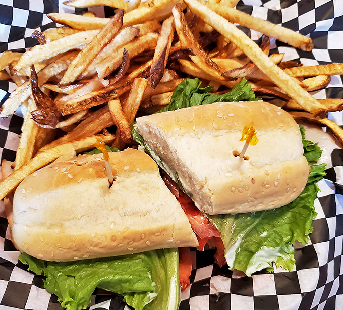 That sandwich-to-fries ratio suggests someone in the kitchen understands the assignment perfectly.