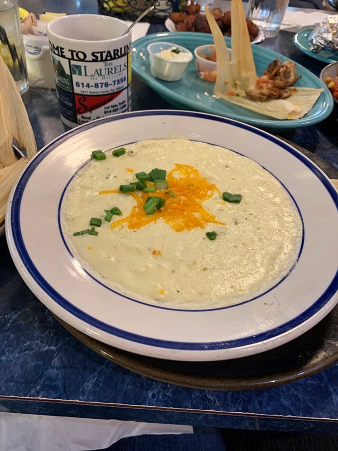 This creamy jalape&ntilde;o soup might just be the galaxy's perfect comfort food. Topped with cheese and green onions, it's like a warm hug in bowl form.