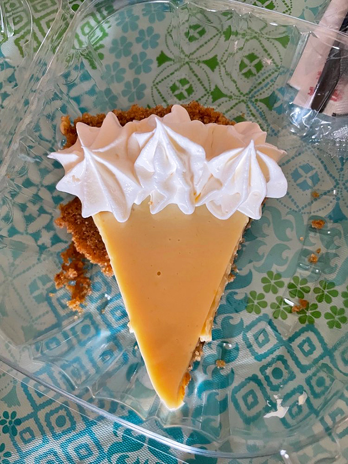 This key lime pie isn't just dessert, it's Florida sunshine transformed into creamy, tangy perfection atop a graham cracker beach.