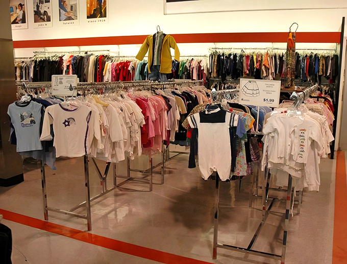 Tiny fashionistas grow faster than California wildflowers, making this children's section the smart parent's secret weapon against rapidly emptying wallets.