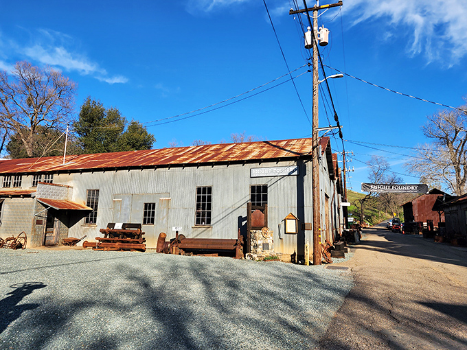 The Knight Foundry stands as a rugged reminder of Sutter Creek's industrial past&mdash;this isn't some Disney-fied recreation, but an authentic piece of California history.