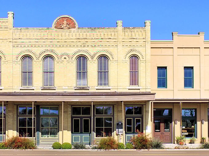 Classic brick elegance houses local treasures and community memories spanning generations of residents.