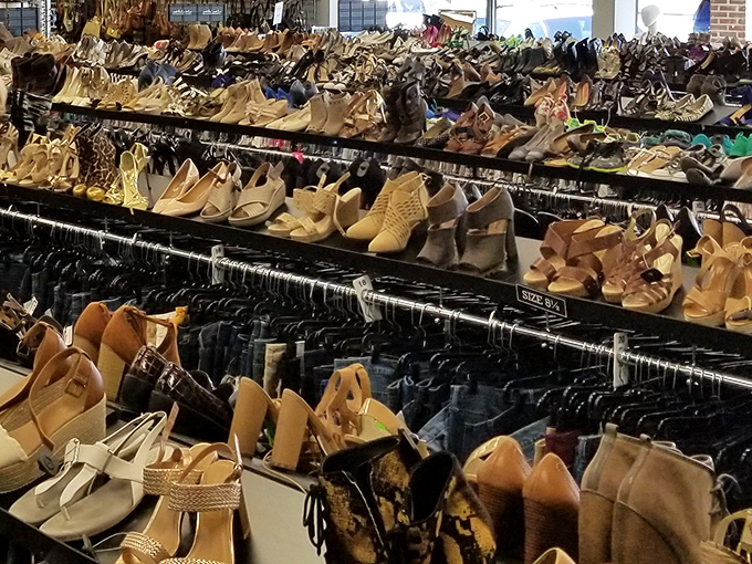 The shoe section rivals Imelda Marcos's closet, except these barely-worn beauties have already been broken in by someone else's suffering feet. You're welcome.