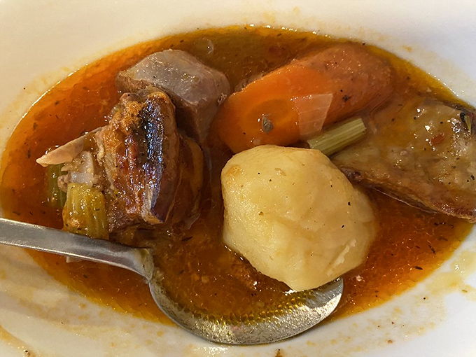 Meet the star of the show! This lamb stew is so tender it practically surrenders to your fork before you even touch it.