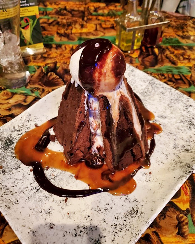The Sparkling Volcano dessert doesn't just arrive&mdash;it makes an entrance. Chocolate lava cake that actually deserves the "lava" in its name.
