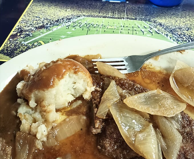 Liver and onions that could convert even the most stubborn skeptics—tender, savory, and swimming in gravy that deserves its own fan club.