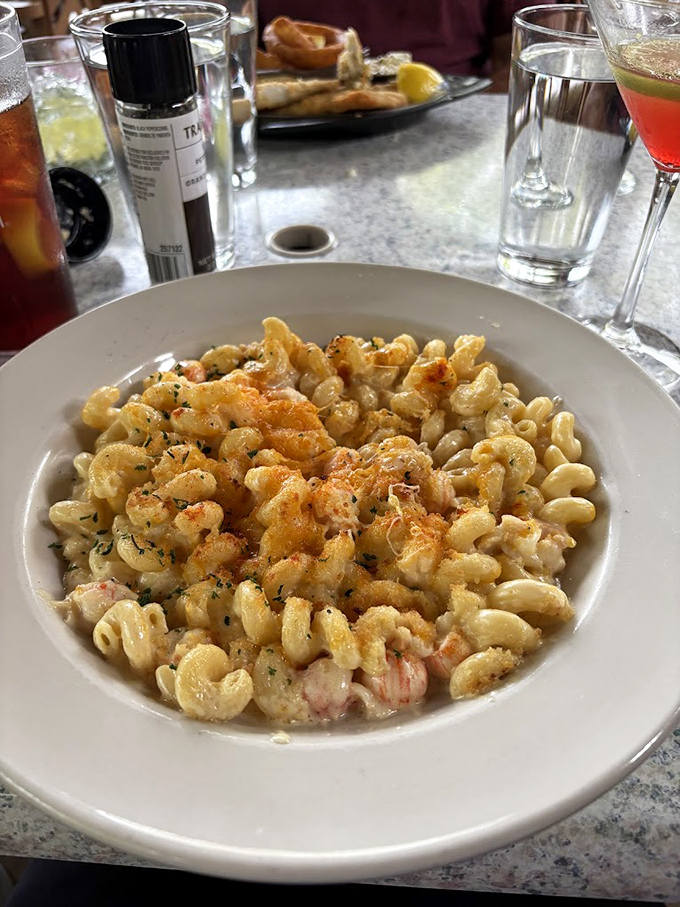 This isn't just mac and cheese&mdash;it's a creamy masterpiece studded with sweet lobster chunks that would make even a French chef nod in respect.