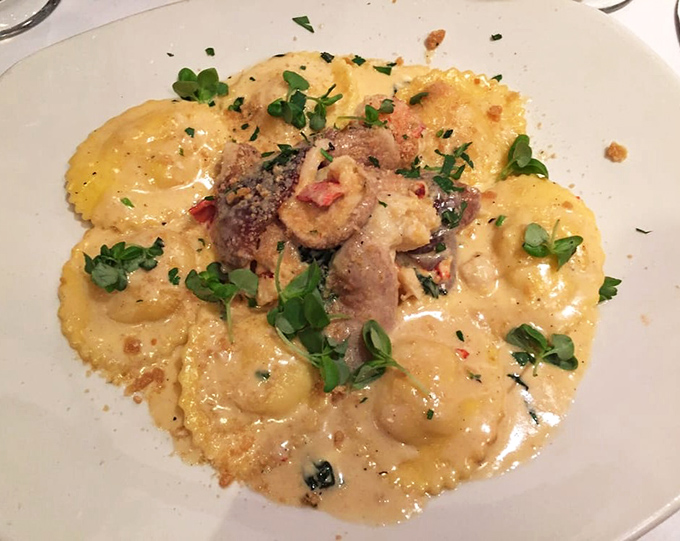 Lobster ravioli that could make an Italian grandmother weep with joy&mdash;pillows of pasta cradling sweet meat in a sauce worth bottling and taking home.