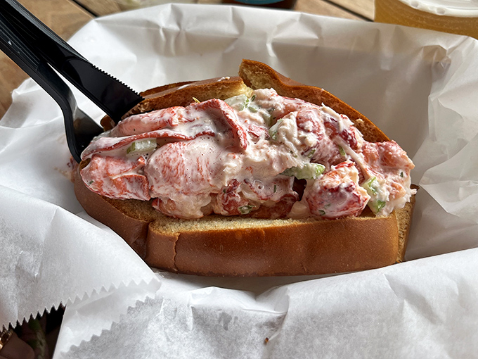 The legendary lobster roll in all its glory&mdash;chunks of Maine lobster barely held together by mayo and dreams.