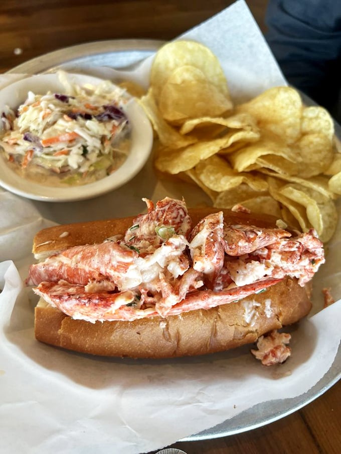 Behold the legendary lobster roll that's launched a thousand food pilgrimages to Half Moon Bay's shores.