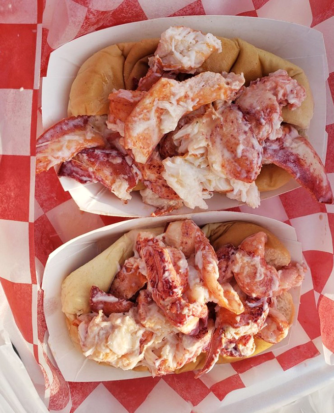Lobster rolls so packed with meat they're practically structural engineering marvels. The ratio of lobster-to-roll here defies the laws of sandwich physics.