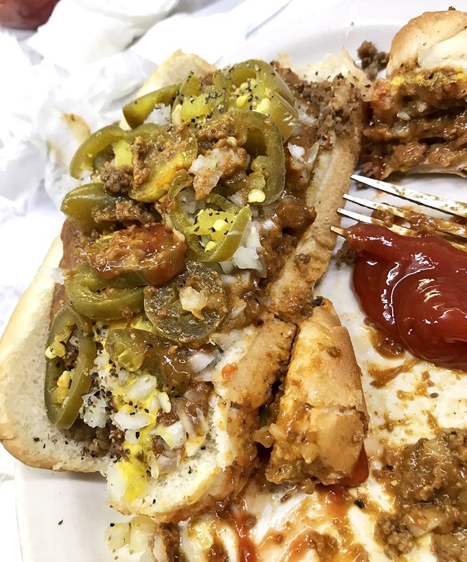 Behold the legendary loose burger in all its messy glory! Like a sloppy joe that went to culinary school but still keeps it real.