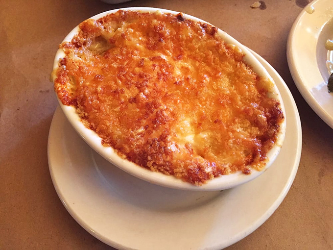 This isn't your childhood mac and cheese&mdash;it's a bubbling cauldron of creamy, crusty perfection that's earned its own fan club.