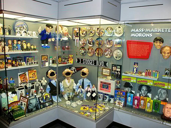 The "Mass-Marketed Morons" display proves these comedy legends were merchandising masters long before modern celebrities got into the game.