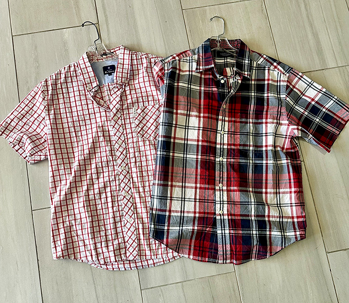Plaid perfection! These gently-used button-downs could easily become your go-to weekend shirts for brunch or casual Friday office wear.