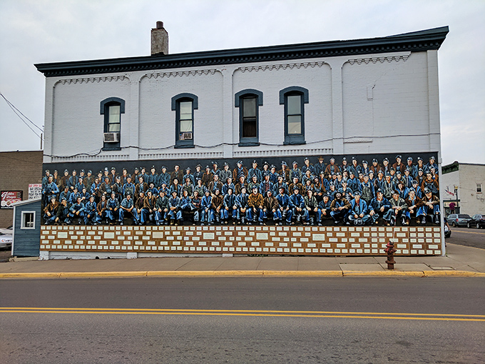 This magnificent mural captures Ironwood's mining heritage with more detail and character than most history books. Talk about a class photo with gravitas!