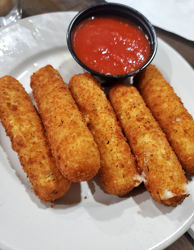 Behold the stars of our show &ndash; golden-brown mozzarella sticks with that perfect cheese pull that makes you want to applaud between bites.