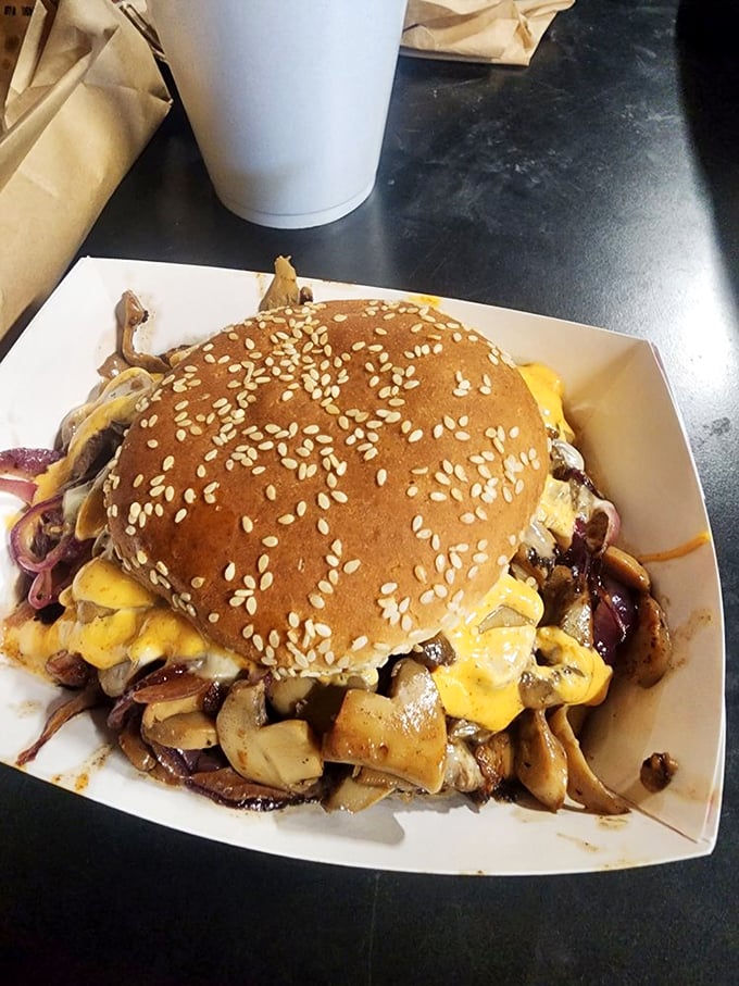 Mushroom Swiss perfection that would make any Swiss Alps dweller jealous of California.