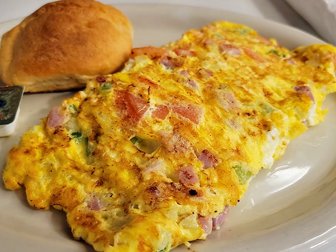 This omelet doesn't need a fancy pedigree&mdash;it's the fluffy, cheese-laden masterpiece that's worth driving across county lines for at 7am on a Tuesday.