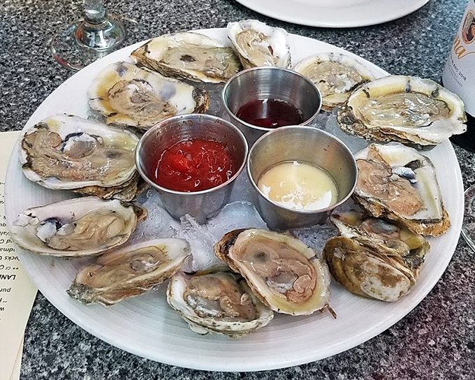 Behold the crown jewels of the sea, artfully arranged with traditional accompaniments that enhance perfection.