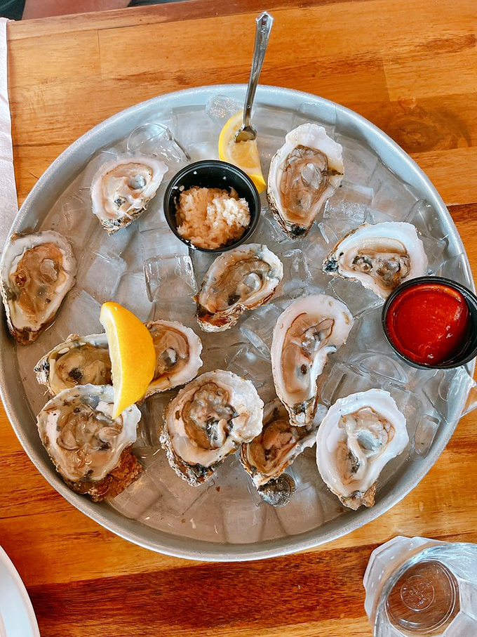 Oysters on ice&mdash;nature's perfect appetizer. These glistening beauties, with their briny liquor intact, are why people develop obsessions that friends just don't understand.