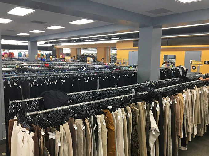 Endless racks of denim and khakis, because you can never have too many pairs when they're this affordable.