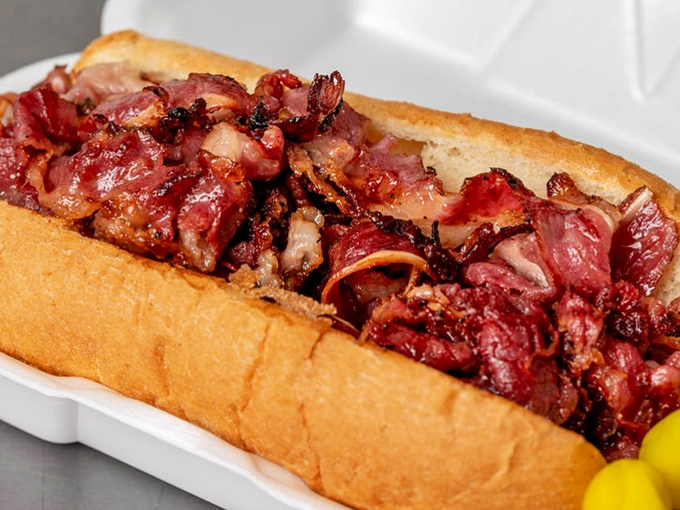 This isn't just pastrami&mdash;it's a mountain of thinly-sliced, perfectly seasoned meat that makes Manhattan delis nervously look over their shoulders.