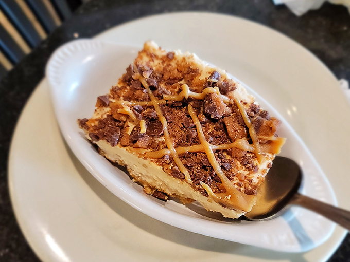 The legendary peanut butter pie – where graham cracker crust meets silky filling in a dessert so good it should require a permission slip.