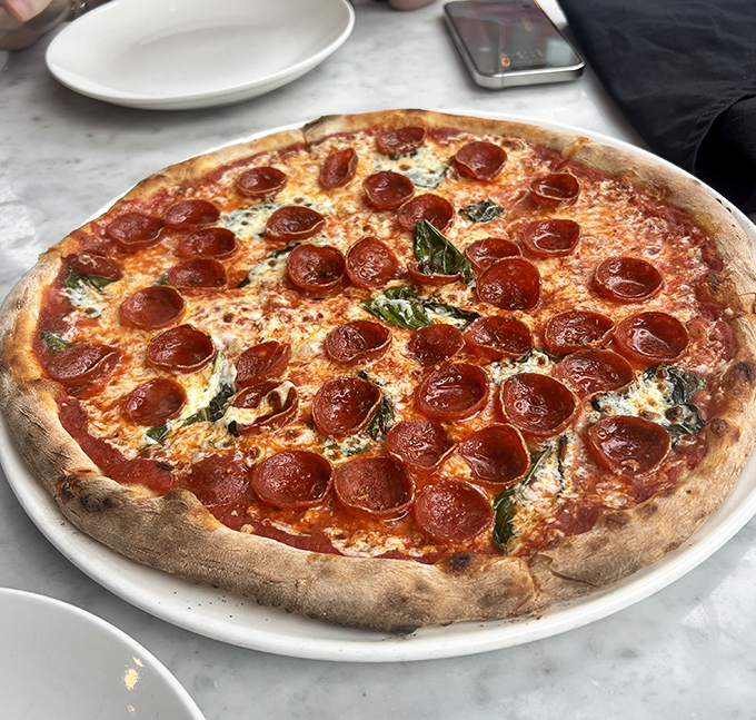 Pizza perfection doesn't exi&mdash; oh wait, it does. That leopard-spotted crust, those perfectly curled pepperoni cups collecting flavor pools of deliciousness.