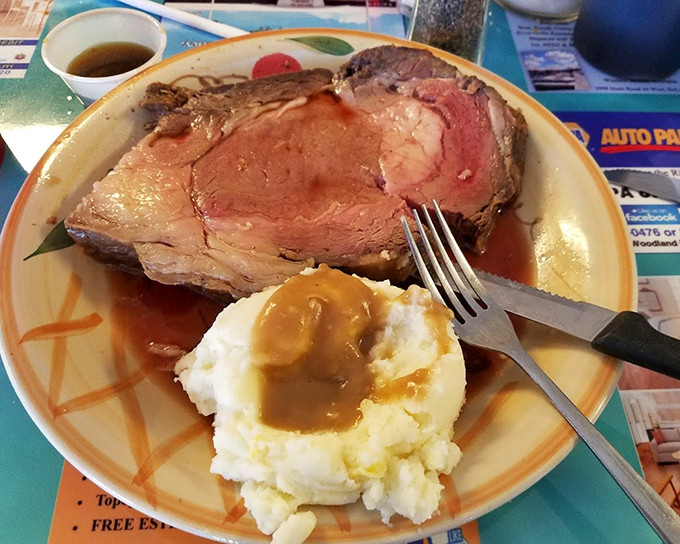 Prime rib that doesn't need a fancy introduction&mdash;it speaks for itself with a tenderness that would make even a hardened food critic weep.