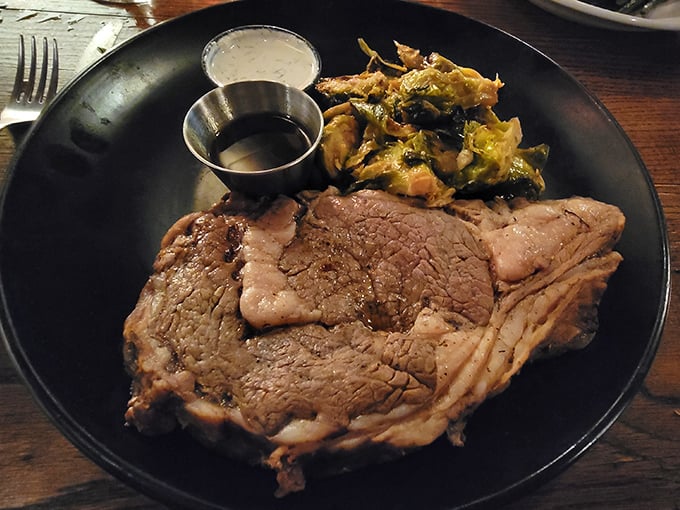 Prime rib so perfectly pink, it could make a vegetarian question everything they thought they knew.