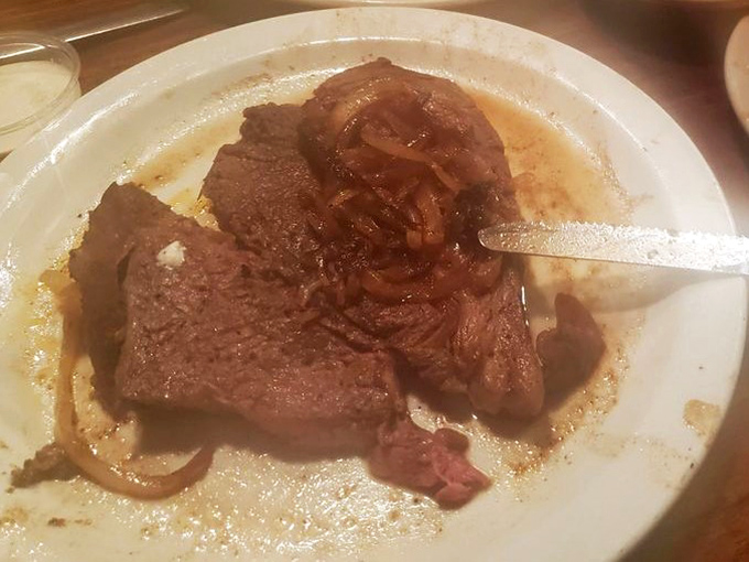 Behold the star of the show: prime rib so tender it practically surrenders to your fork, swimming in its own magnificent juices.