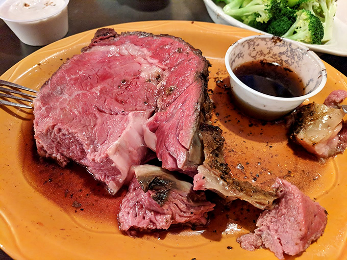 Behold the crown jewel &ndash; prime rib so perfectly pink and tender, it practically melts before your fork even touches it.