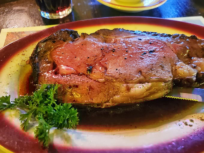 Behold the star of the show&mdash;prime rib so perfectly pink it makes even seasoned carnivores pause for a moment of reverent silence before diving in.