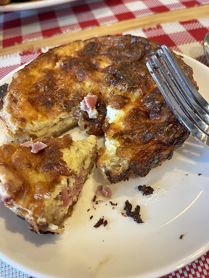 This quiche isn't just breakfast&mdash;it's a buttery revelation with chunks of ham nestled in a custard that puts all other egg dishes on notice.
