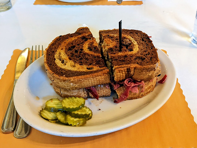 Behold the Reuben that launched a thousand food pilgrimages, stacked higher than your Uncle Bob's fishing tales.