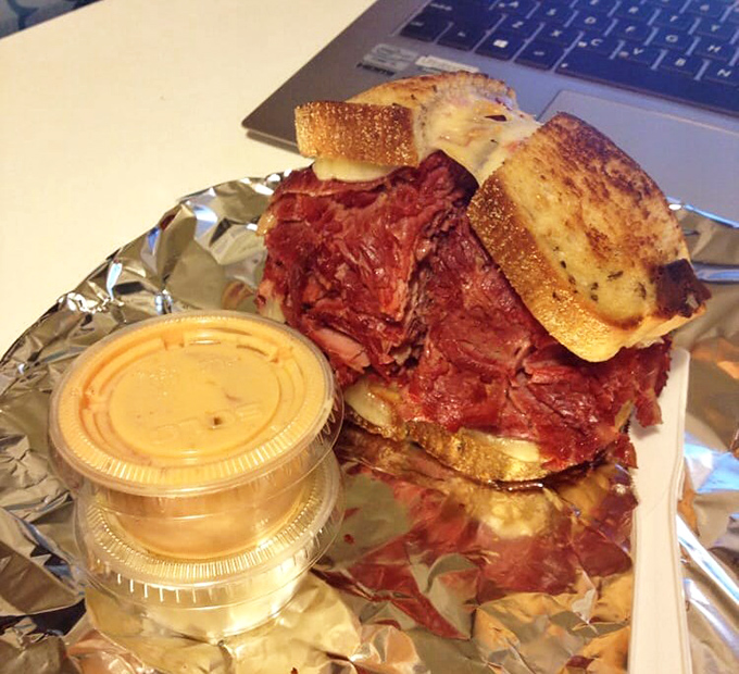 Not so much a sandwich as a skyscraper of meat with bread bookends&mdash;architectural brilliance you can eat.