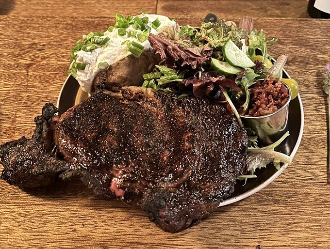 A perfectly charred ribeye that doesn't need fancy sauces to sing&mdash;just fire, skill, and respect for good beef.